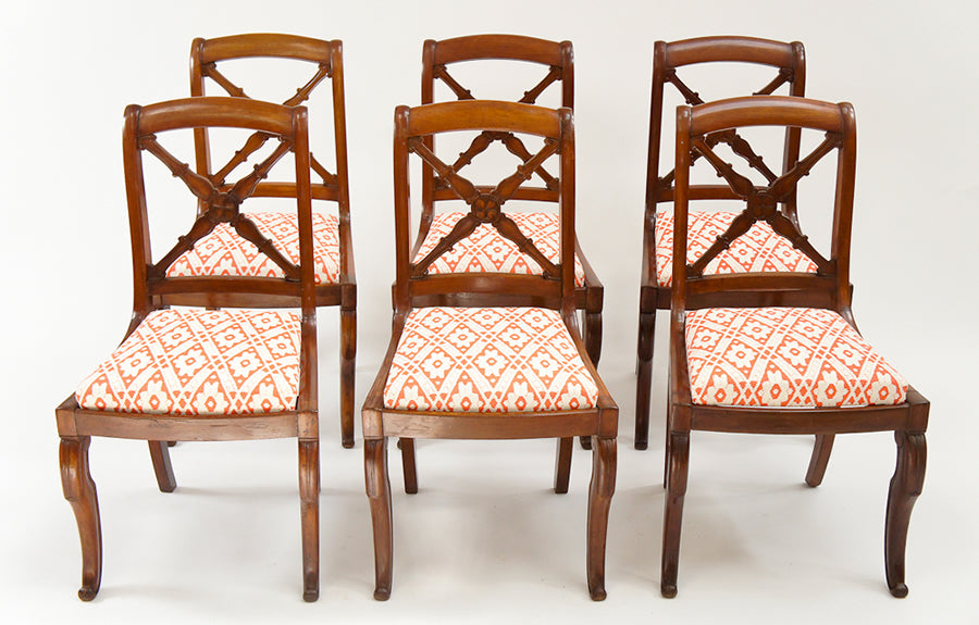 Quadrille Fabric: Viennese - Custom Camel on Oyster Basketweave Linen